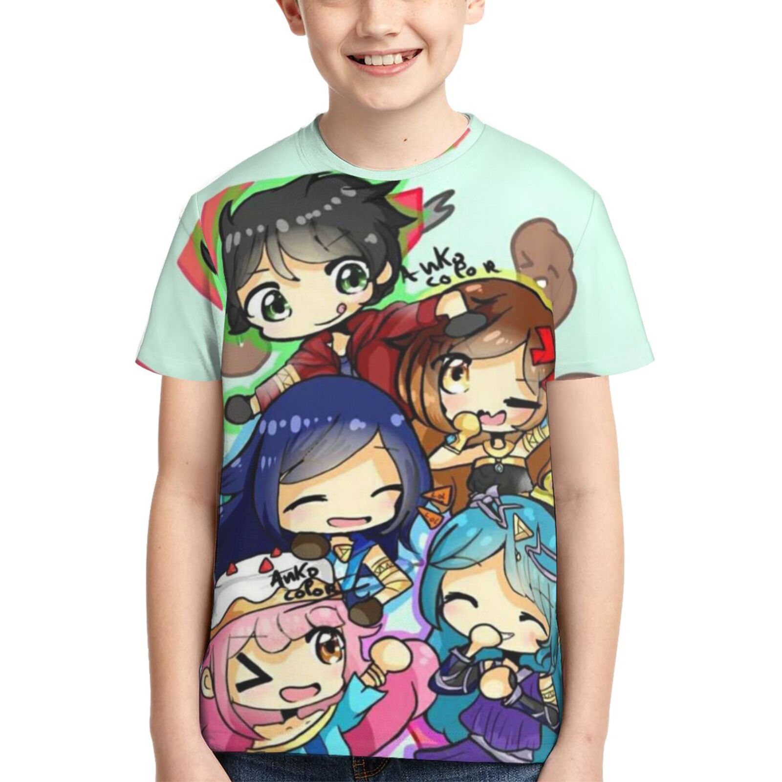 Kids Shirts 3D Printing Its Funneh T Shirt Casual Top Summer Short ...