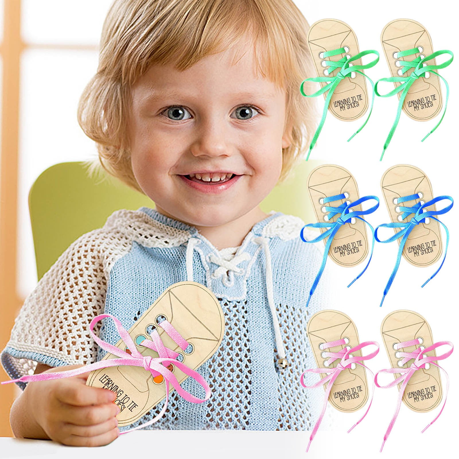 Kids Shoelace Learning Tools 2 Pack | Children’s Educational Shoelaces ...