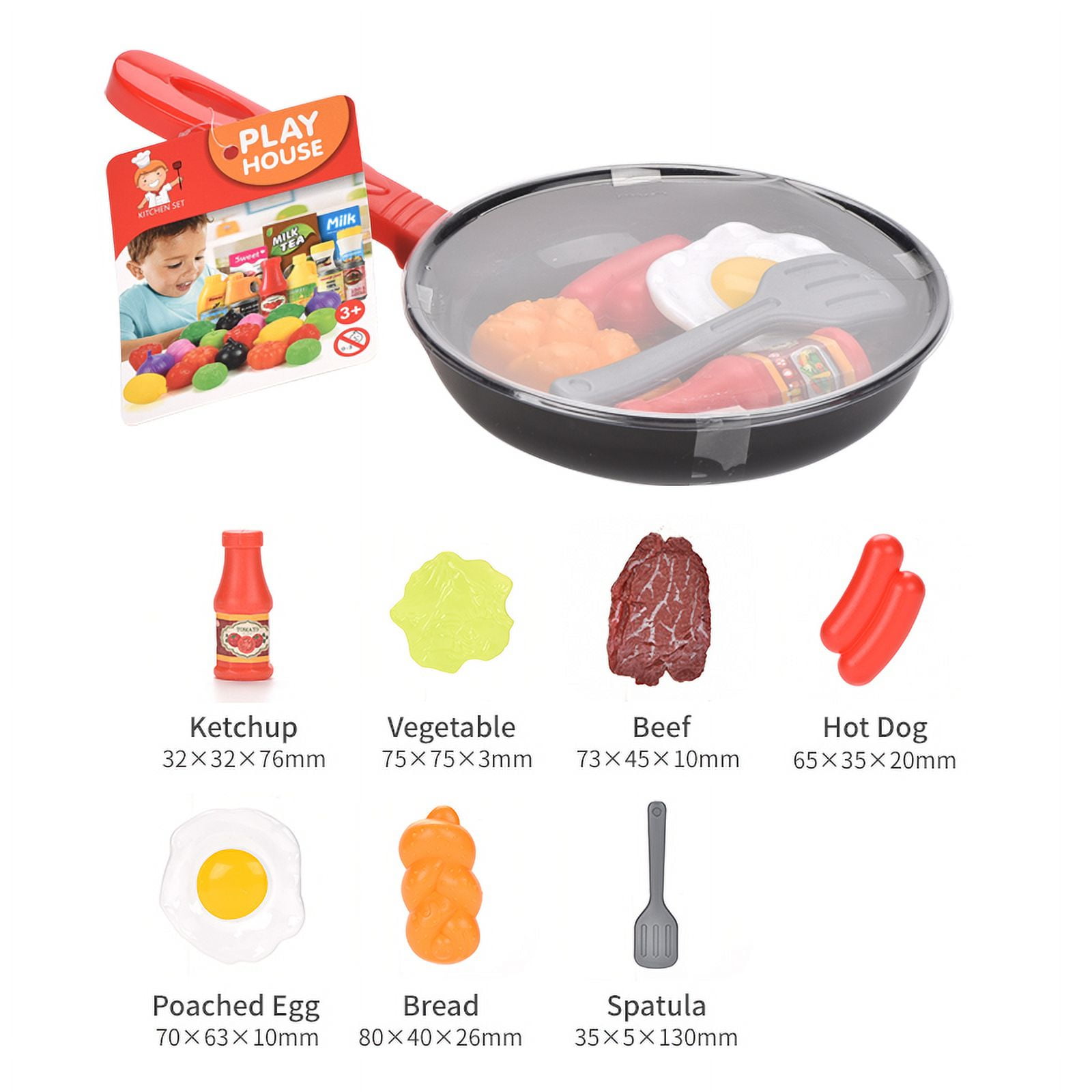 Kids Simulation Food Kitchen Toy Pretend Play Cooking Toys Cookware Pot ...
