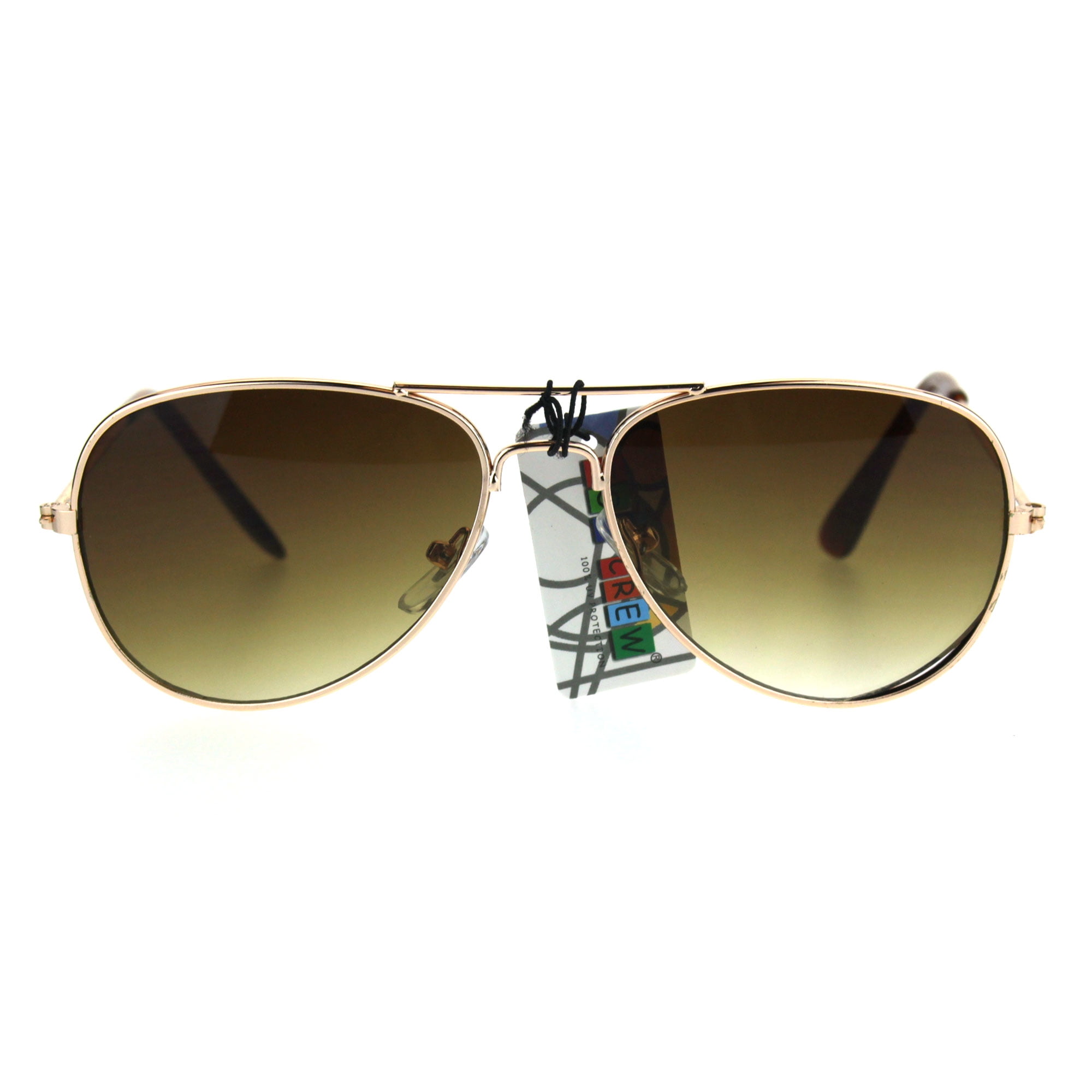 Kids Size Boys Classic Pilot Aviator Metal Rim Police Style Sunglasses ...