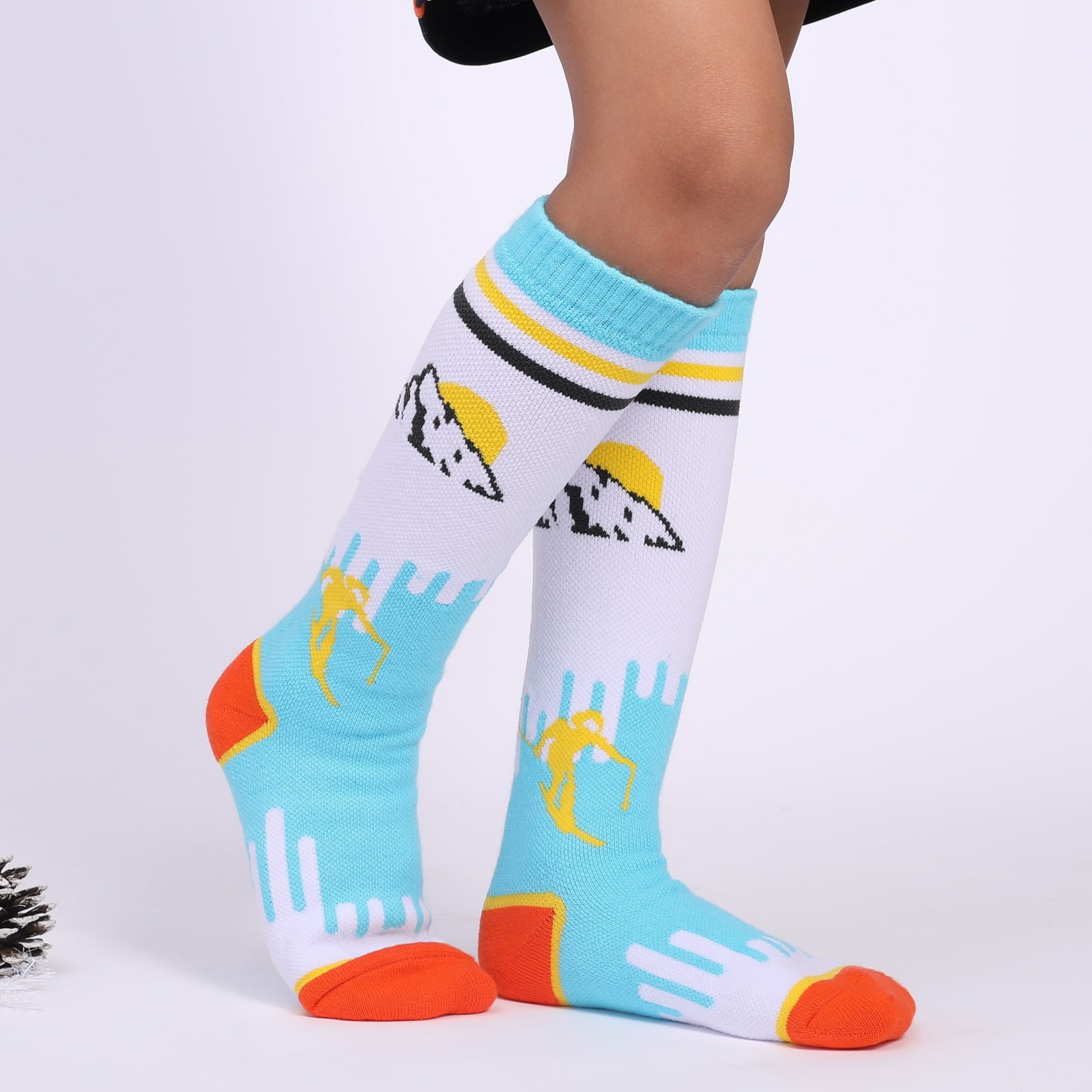Kids Ski Socks, 1 Pairs Boys Girls Warm Thermal Snow Socks Skiing ...
