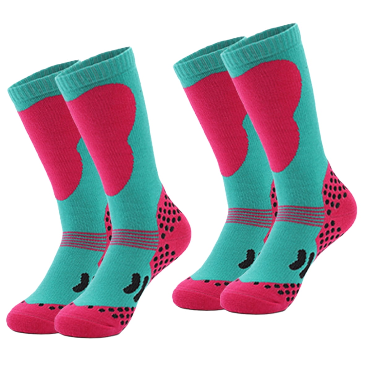 Kids Ski Socks, 2-Pair Pack Snowboarding Socks for Toddler Boys and ...