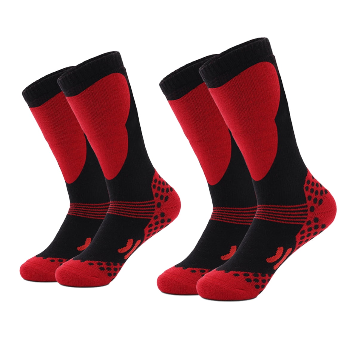 Kids Ski Socks, 2-Pair Pack Snowboarding Socks for Toddler Boys and ...