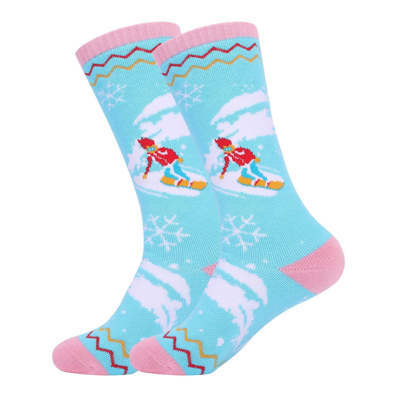 Kids Ski Socks,Boys Girls Warm Long Knee Snow Winter Skiing Socks for ...