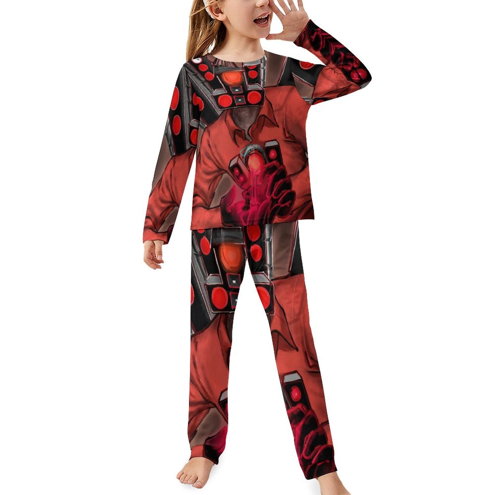 Kids Skibidi Toilet Pajama Sets Long Sleeve Cartoon Soft Comfy ...