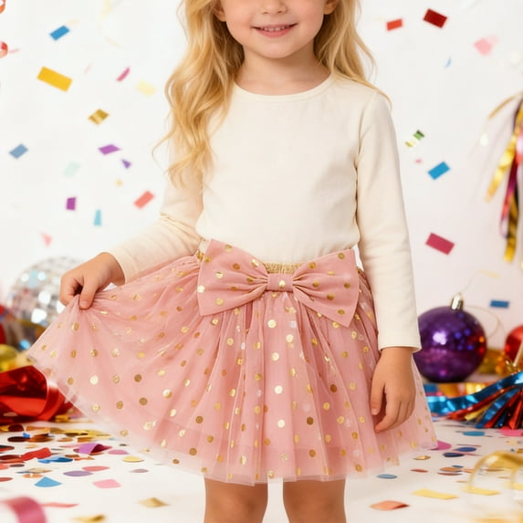 Kids Skirt Carnival Clothes For Kids Girls Dance Party Bowknot Skirt ...