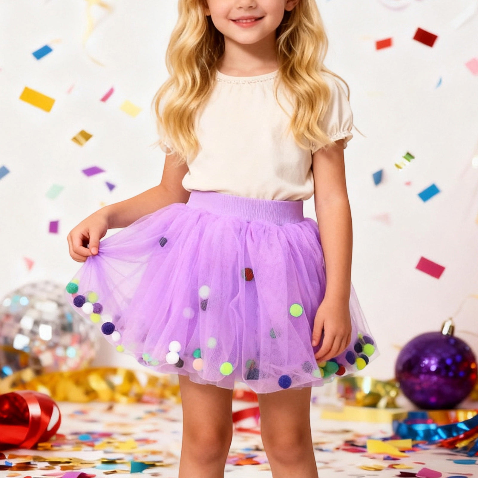 Kids Skirt Carnival Clothes For Kids Girls Dance Party Skirt Ballet ...