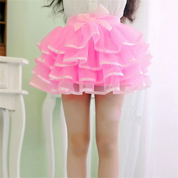 Kids Skirts Carnival Clothes For Toddler Kids Solid Tutu Tiered Skirt ...
