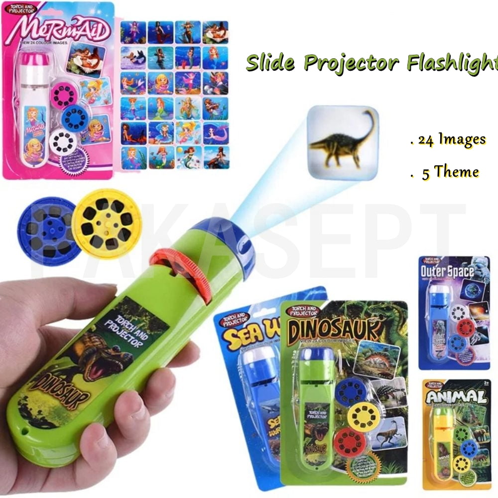 Kids Slide Projector Flashlight Torch Projection Light, PAKASEPT ...