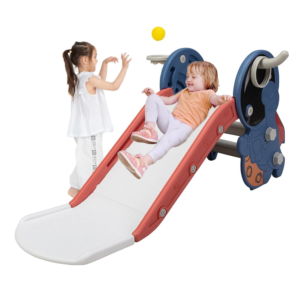 Kids Slide for Indoor and Outdoor, Freestanding Slide for Toddler ...