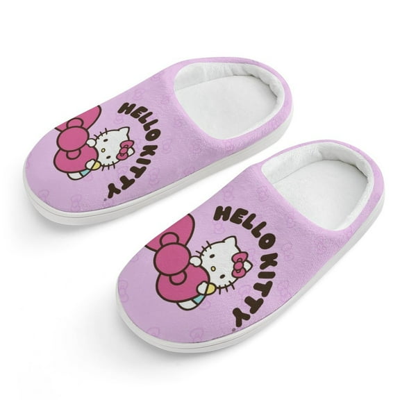 Kids Slippers Chococat House Slippers Warm Soft Plush Slipper Anti-Slip ...
