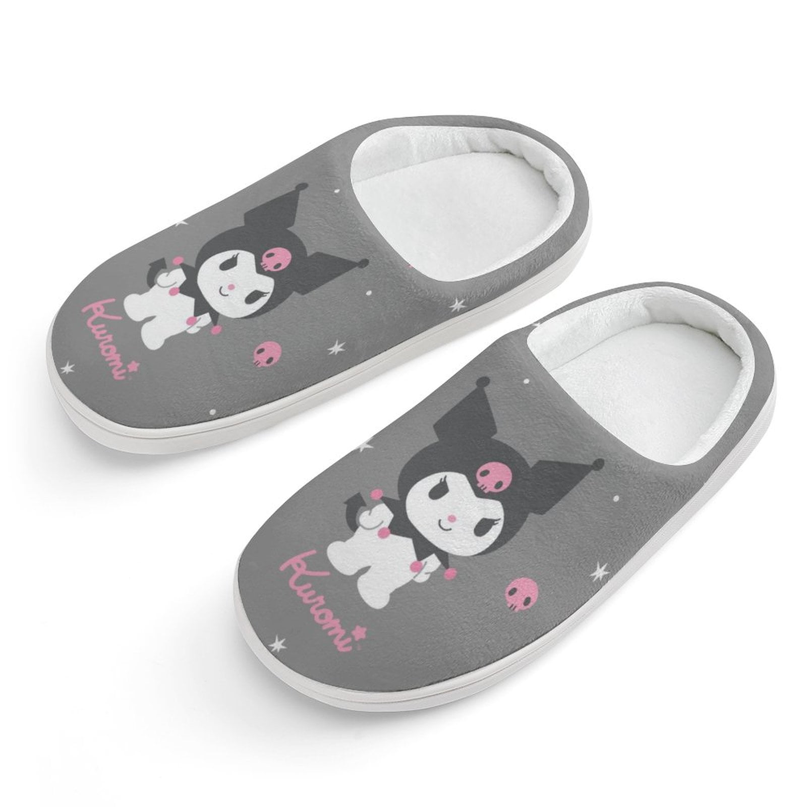Kids Slippers Kuromi And My Melody House Slippers Warm Soft Plush ...