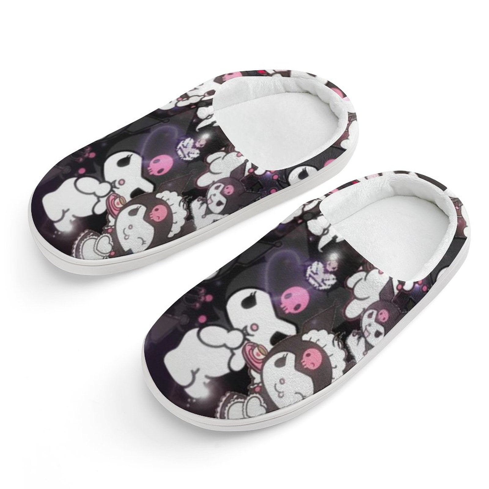 Kids Slippers Kuromi And My Melody House Slippers Warm Soft Plush ...