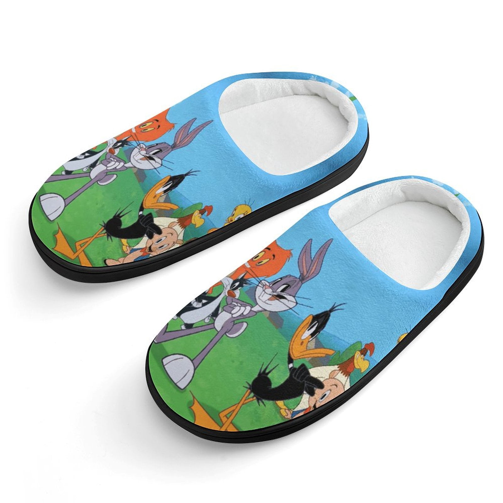 Kids Slippers Looney Tunes Cartoons House Slippers Warm Soft Plush ...