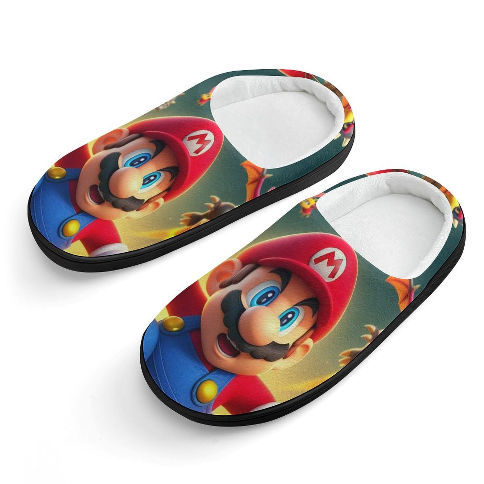 Kids Slippers Mario House Slippers Warm Soft Plush Slipper Anti-Slip ...
