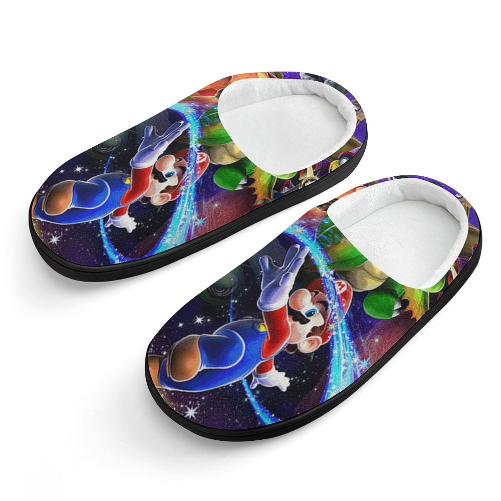 Kids Slippers Mario House Slippers Warm Soft Plush Slipper Anti-Slip ...