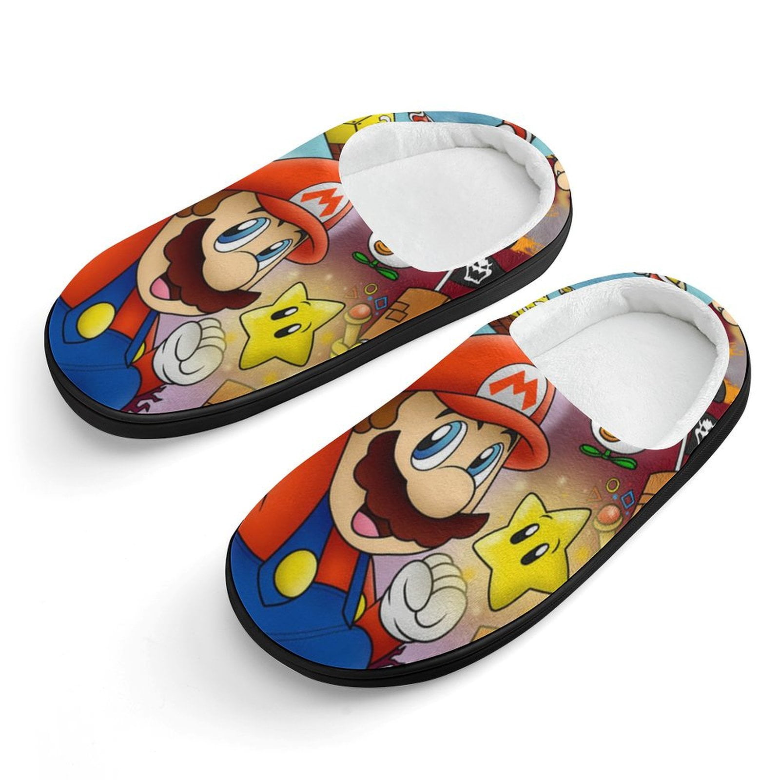Kids Slippers Mario House Slippers Warm Soft Plush Slipper Anti-Slip ...