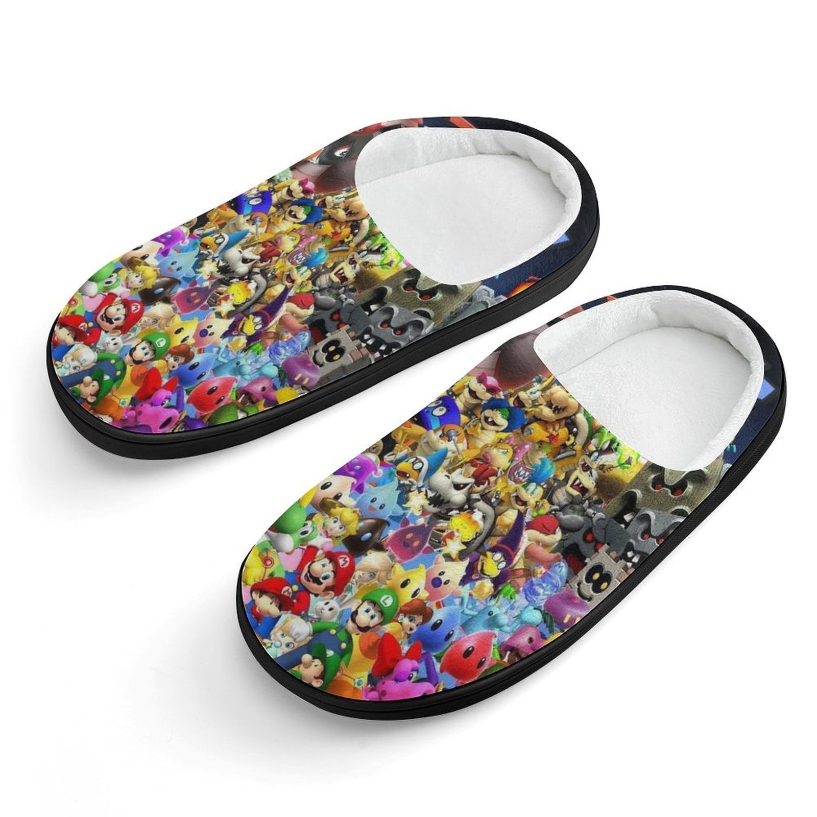Kids Slippers Mario House Slippers Warm Soft Plush Slipper Anti-Slip ...