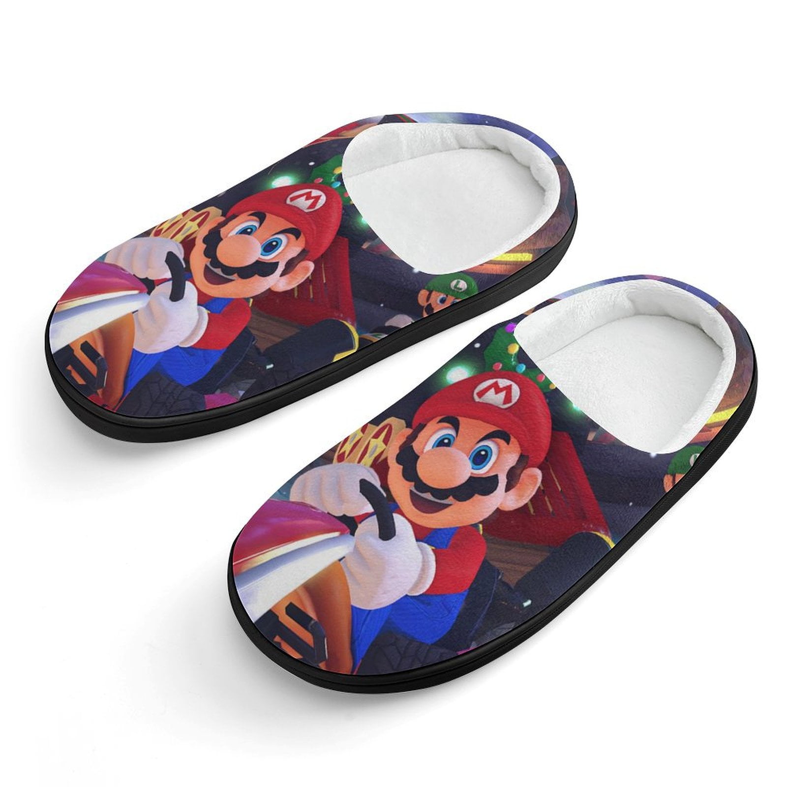 Kids Slippers Mario House Slippers Warm Soft Plush Slipper Anti-Slip ...