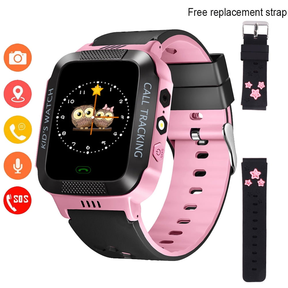 Kids Smart Watches GPS Tracker Phone Call for Boys Girls Digital Wrist ...