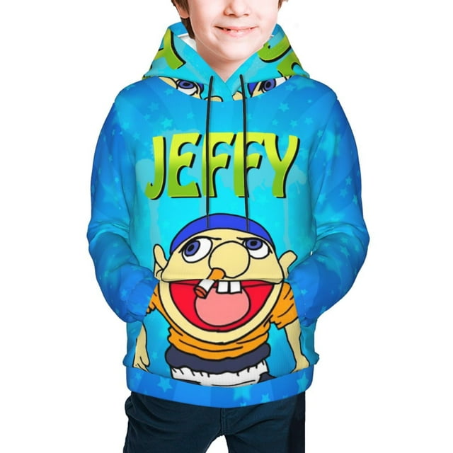 Kids Sml Jeffy Pullover Hoodie With Pocket 3d Printed Novelty Anime ...