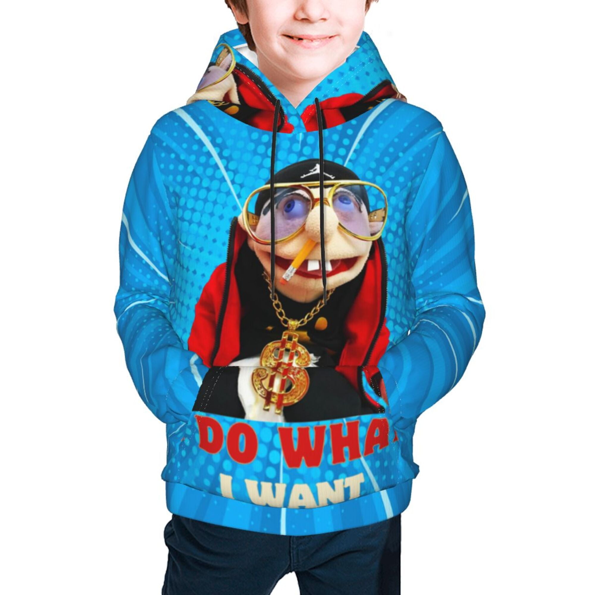 Kids Sml Jeffy Pullover Hoodie With Pocket 3d Printed Novelty Anime ...