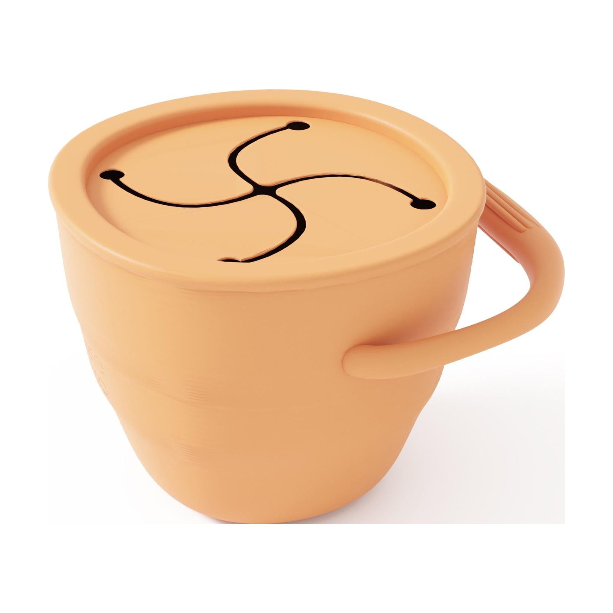 Kids Snack Cup by Muqee Peeko in Baby Apricot Color with Soft Lid for ...