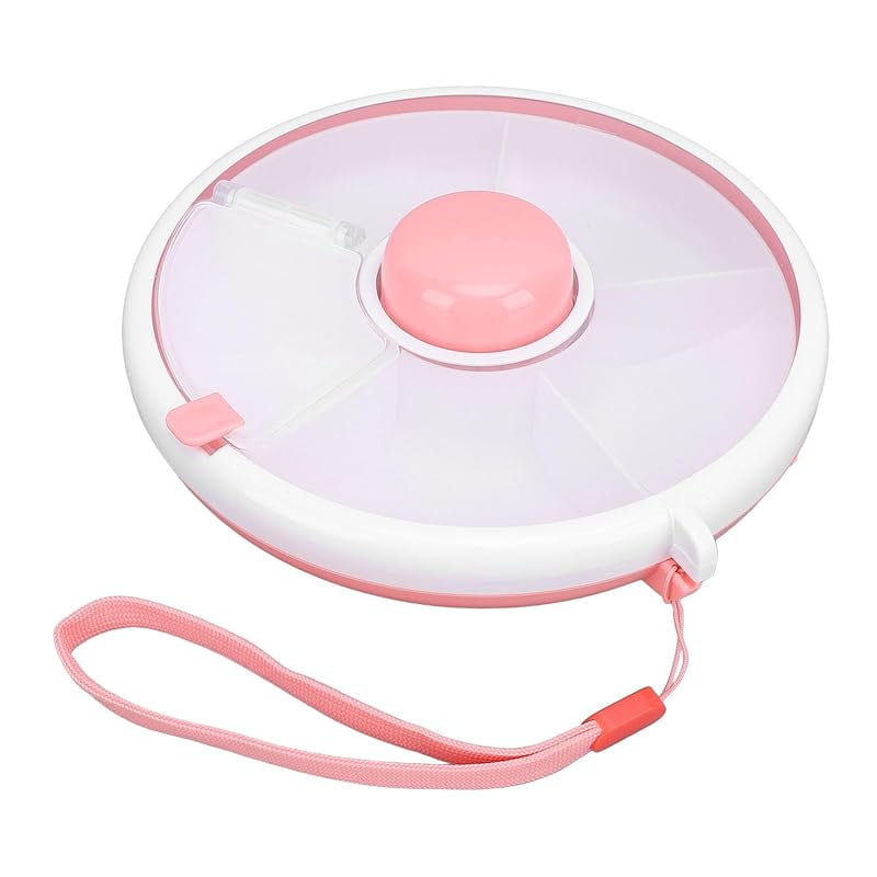 Kids Snack Spinner Bundle, Reusable Snack Box Container with 5 ...