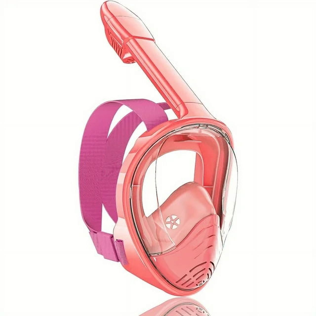 Kids Snorkel Mask Full Face, Snorkeling Set with Camera Mount, 180 ...