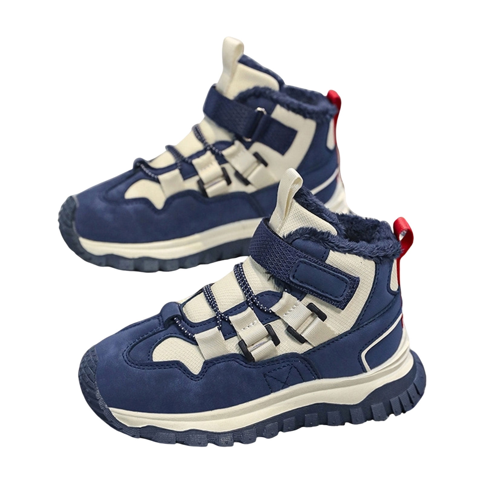 Kids Snow Boots Boys Girls High Top Antislip Hiking Shoes Plush Warm ...