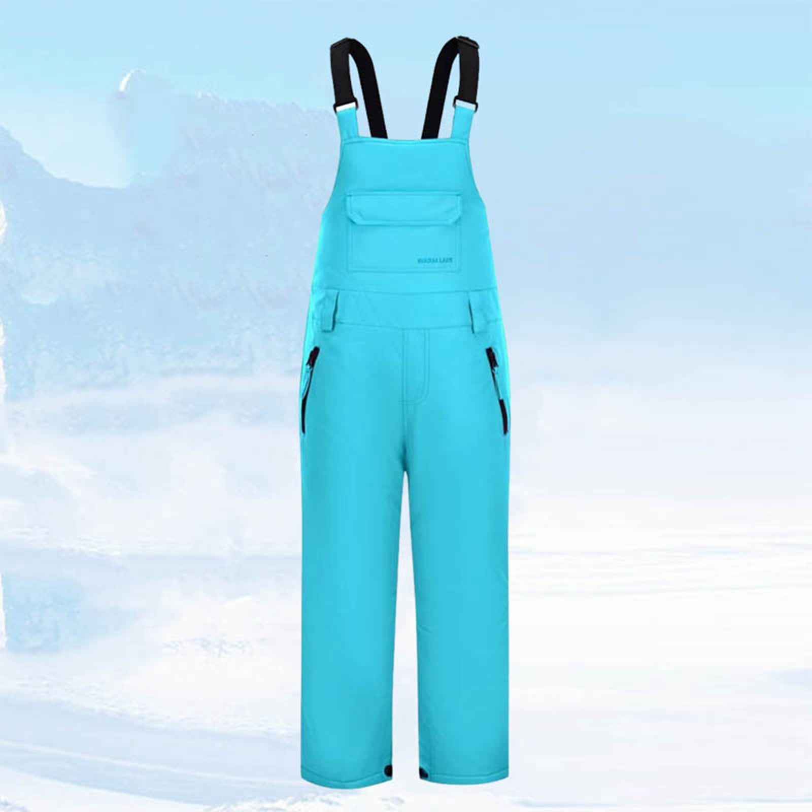 Kids Snow Pants Chest High Snow Bib Overalls Windproof Ripstop Ski ...