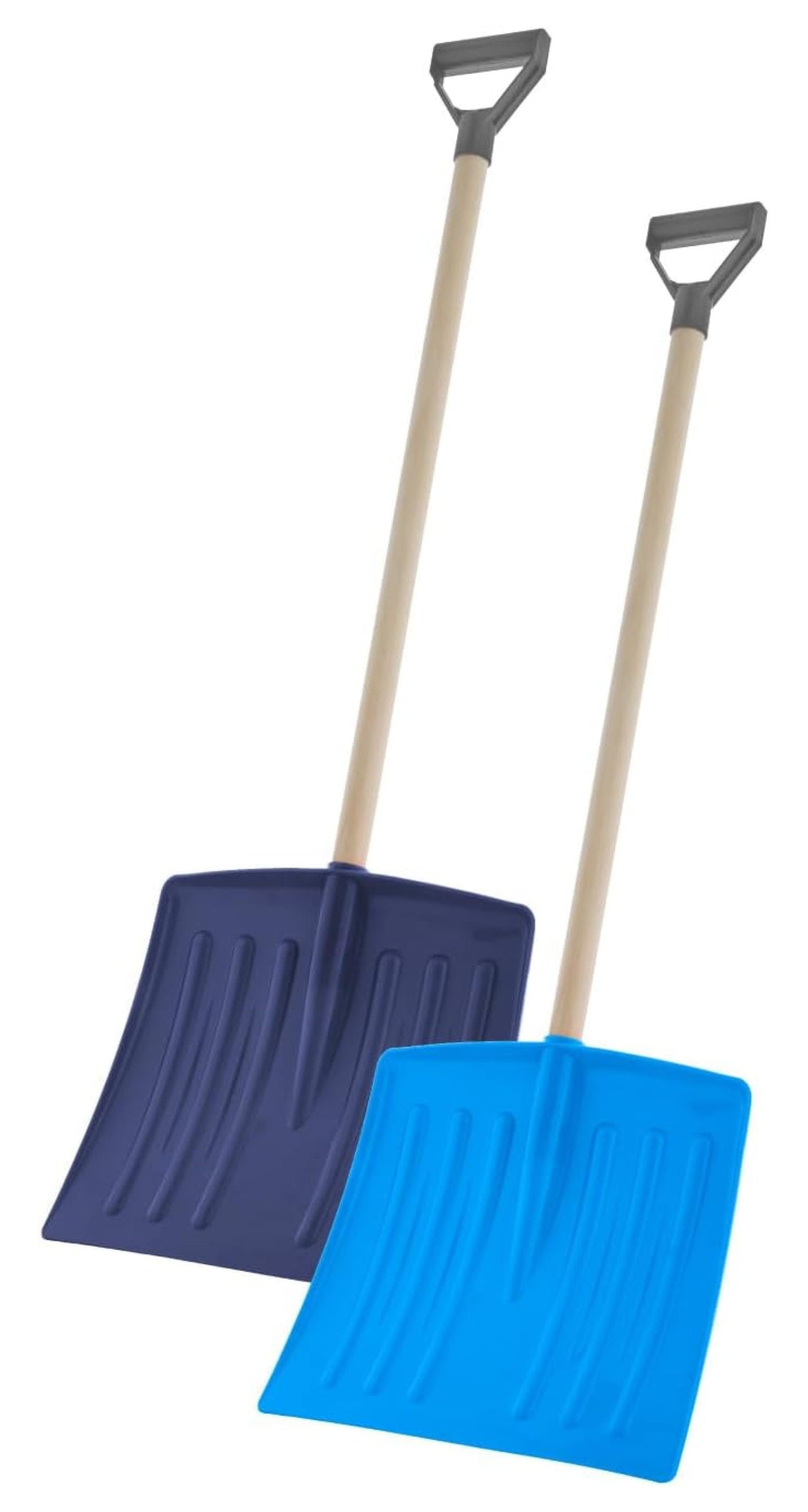 Kids Snow Shovel 2 Pack - Small Plastic Snow Removal Tool with Wooden ...
