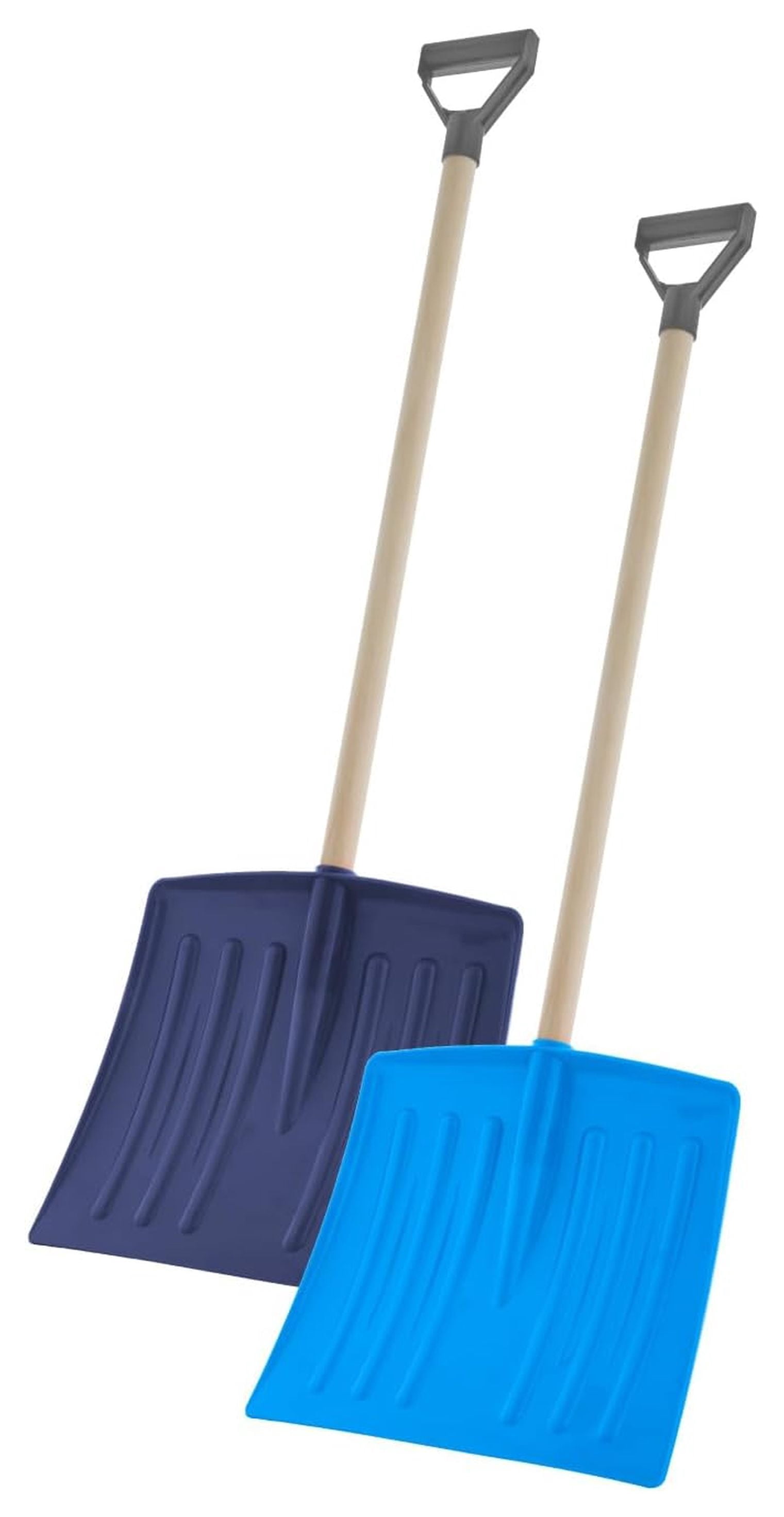 Kids Snow Shovel 2 Pack - Small Plastic Snow Removal Tool with Wooden ...