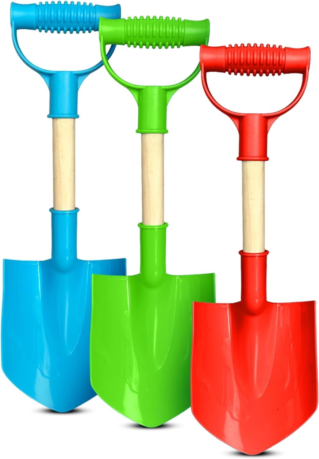 Kids Snow Shovel Pack of 3, Sand Shovel w Handle, Kids Shovel, Plastic ...