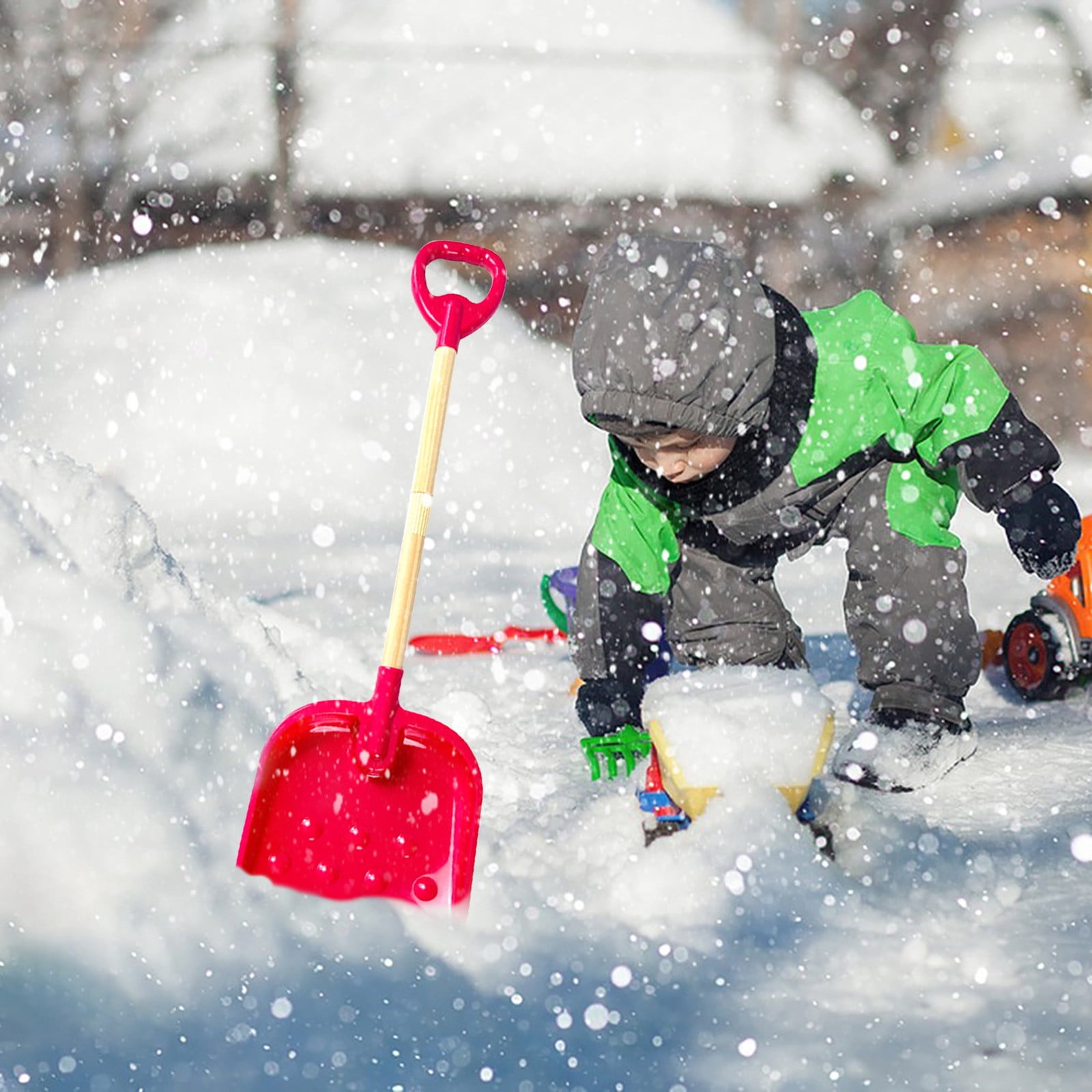 Kids Snow Shovel with D-Grip Handle for Kids Outdoor Yard Garden ...