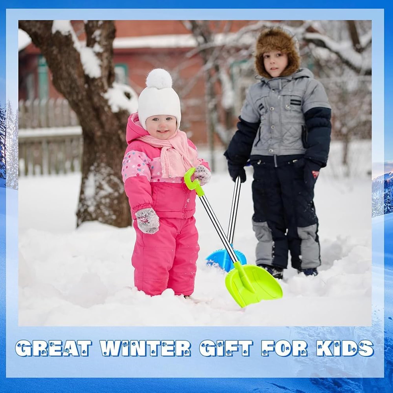 Kids Snow Shovel Toys for Winter - Square Small Digging Shovels with ...