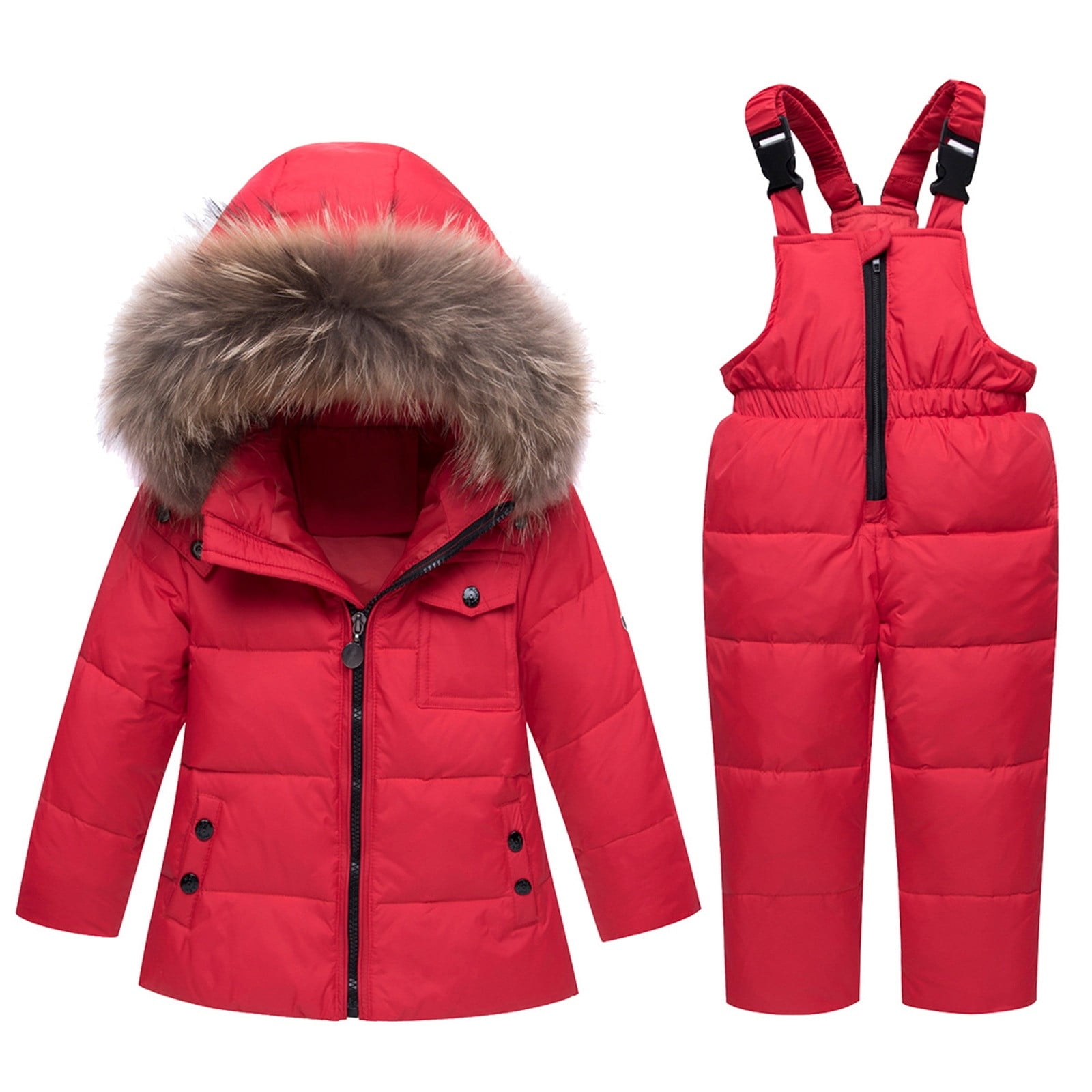 Kids Snow Suit 2 Piece Warm Windproof Girl Ski Jacket and Girls Snow ...