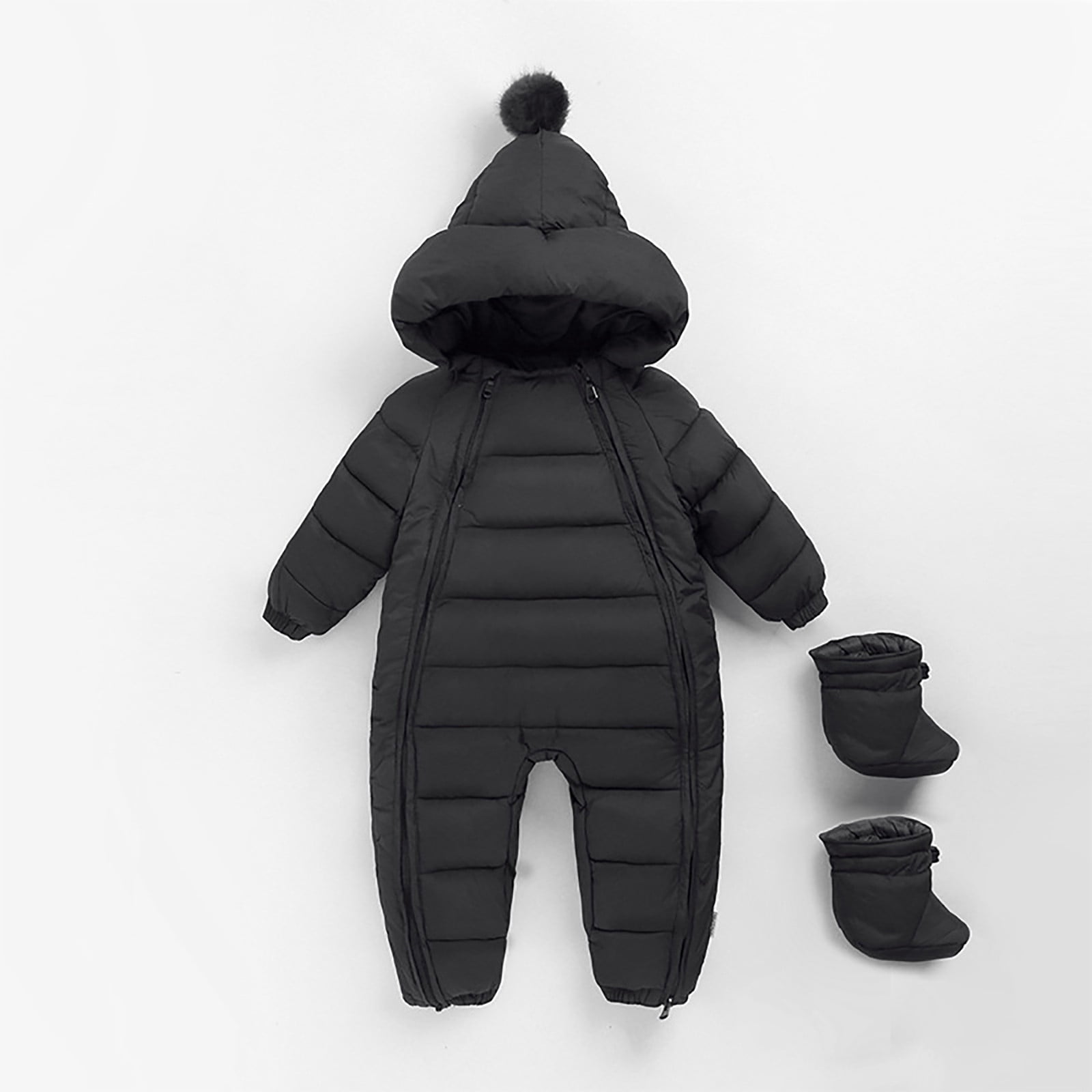 Kids Snow Suit Hooded Jumpsuit Bera Ear Romper Baby Girl Outfit Warm ...