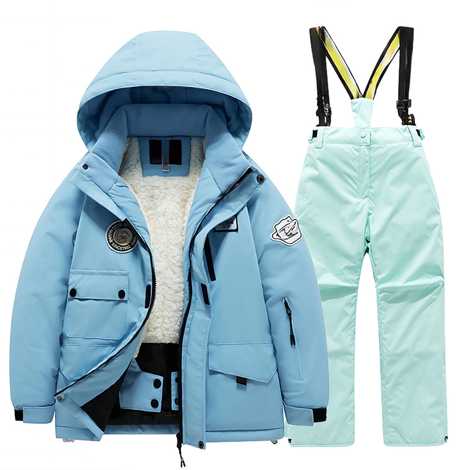Kids Snow Suits Girls Boys Snow Pant And Jacket Windbroof Snowboarding ...