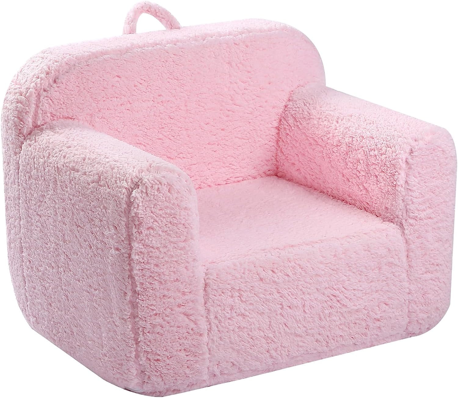 Kids Snuggly-Soft Sherpa Chair, Cuddly Toddler Foam Chair for Boys and ...