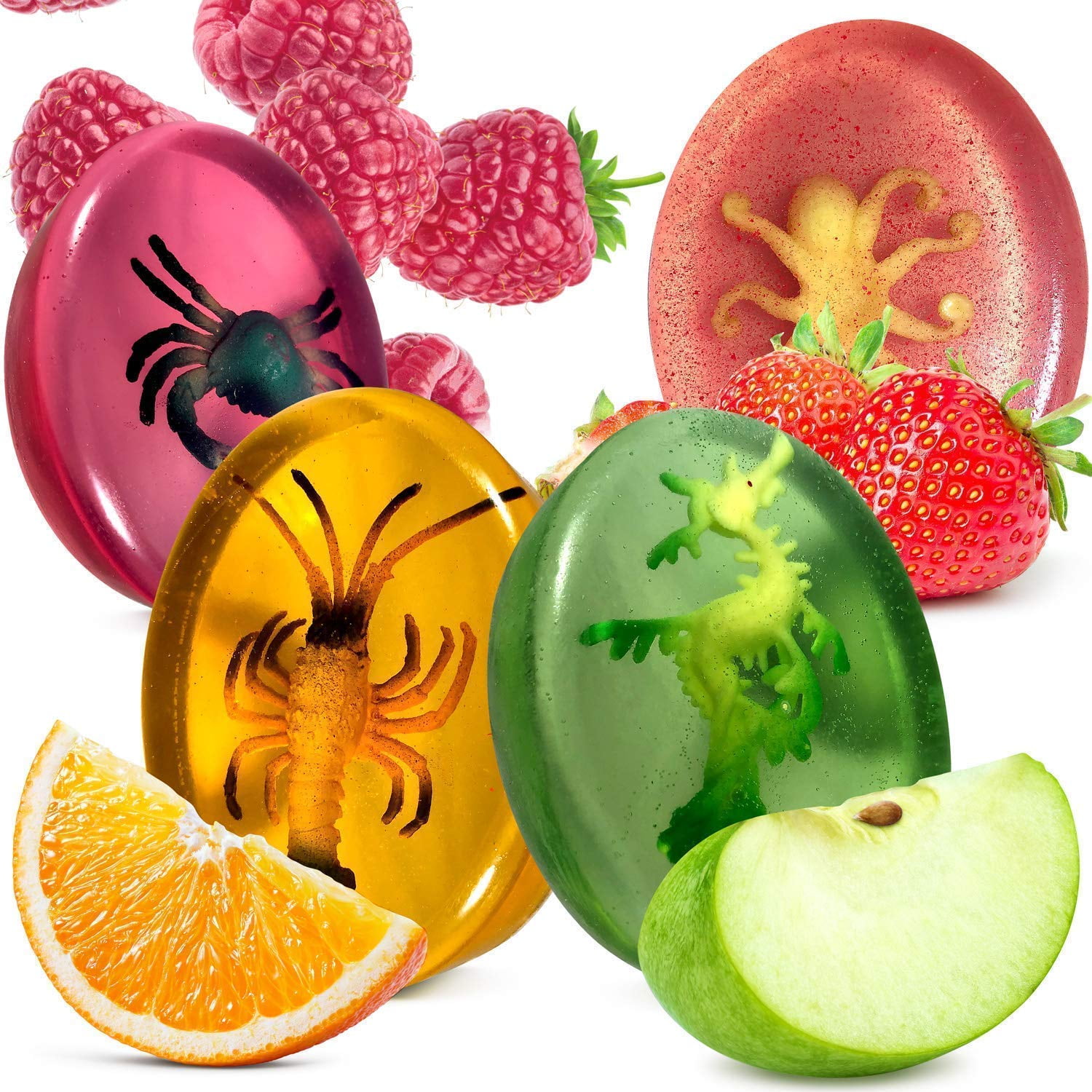 Kids Soap with Toys Inside Sea Animals Surprise Glycerin Soap Bar ...