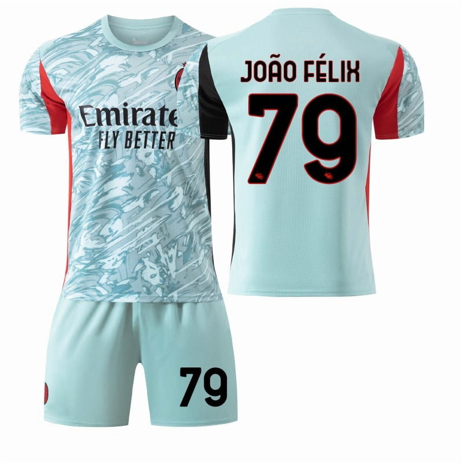 Kids Soccer Jersey Big Boys Football Uniforms For JOAO FELI_X Fan Sport ...