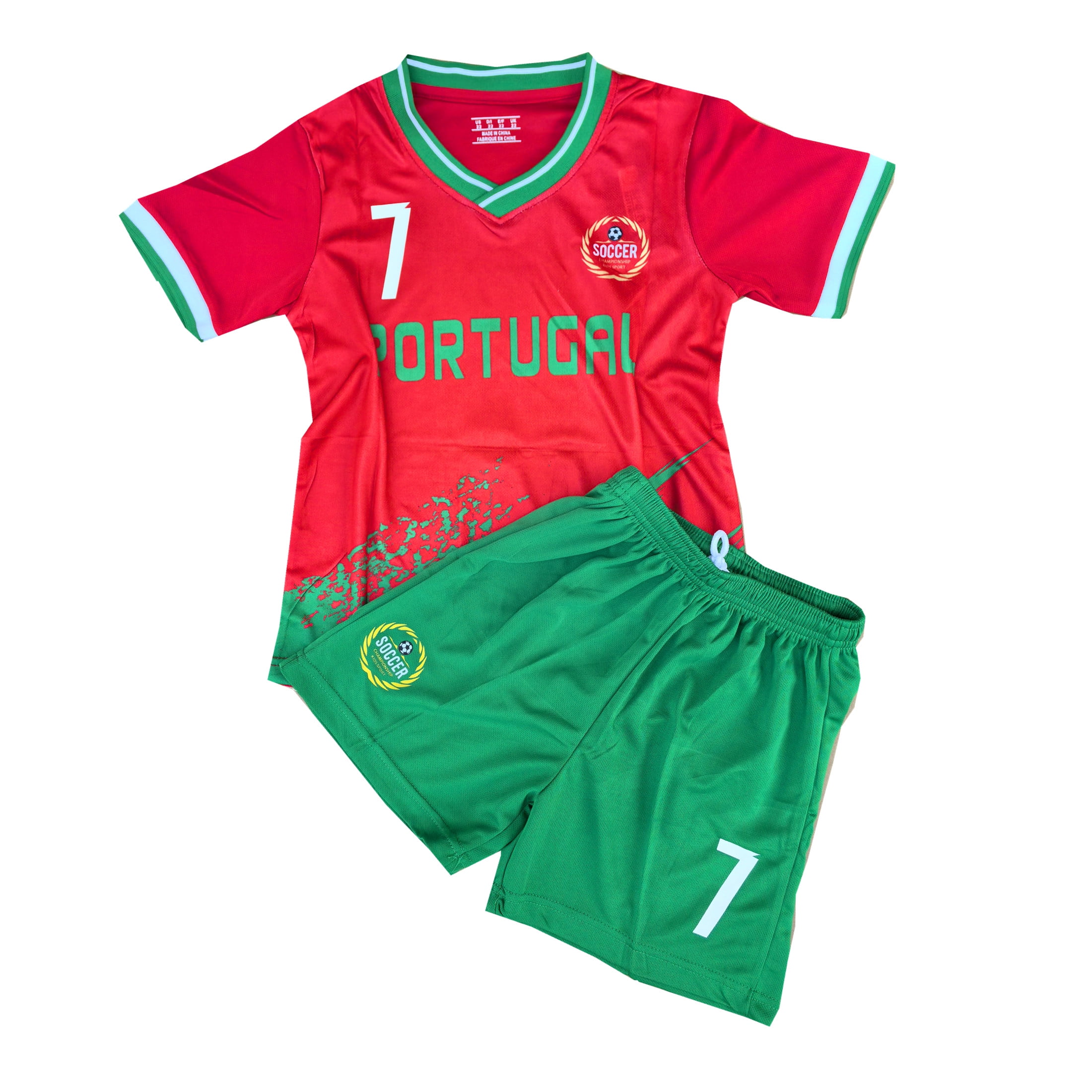 Kids Soccer Jersey Boys Football Uniforms For Ro_naldo Fan Child Shirt ...