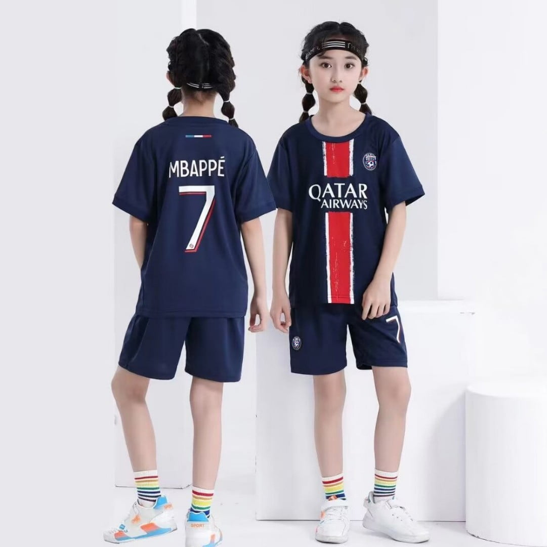 Kids Soccer Jersey Boys Football Uniforms For Ronaldo Fan Shirt Short ...