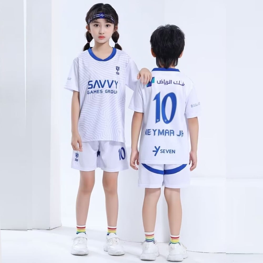 Kids Soccer Jersey Boys Football Uniforms For Ronaldo Fan Shirt Short ...