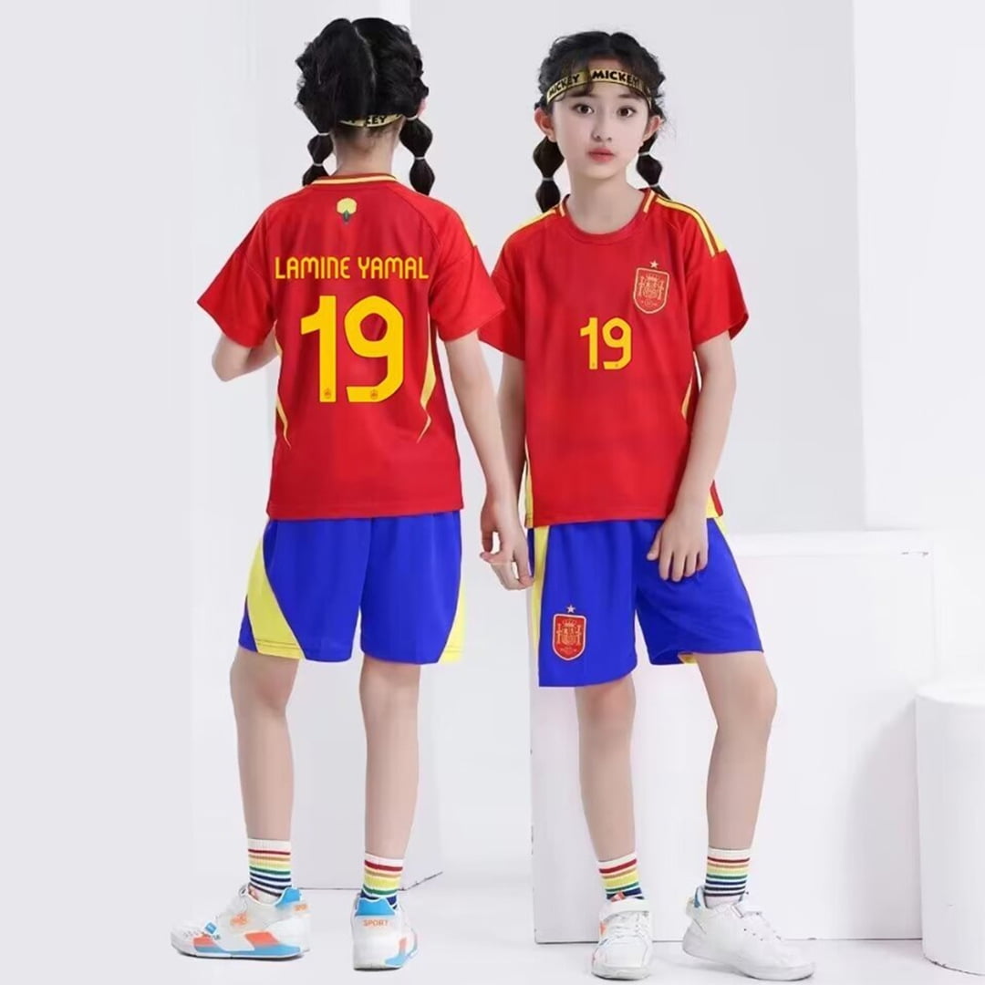 Kids Soccer Jersey Boys Football Uniforms For Ronaldo Fan Shirt Short ...