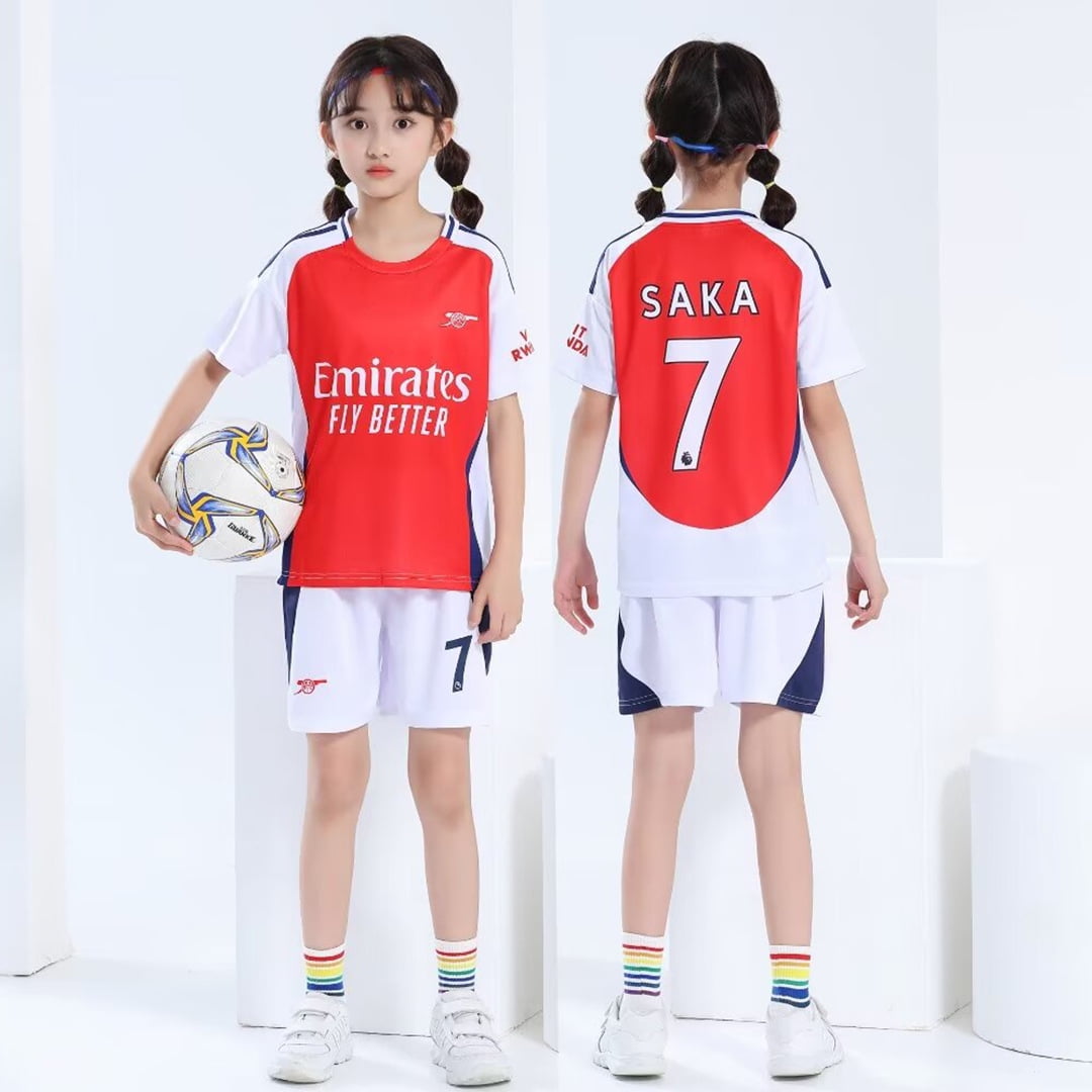 Kids Soccer Jersey Boys Football Uniforms For Ronaldo Fan Shirt Short ...