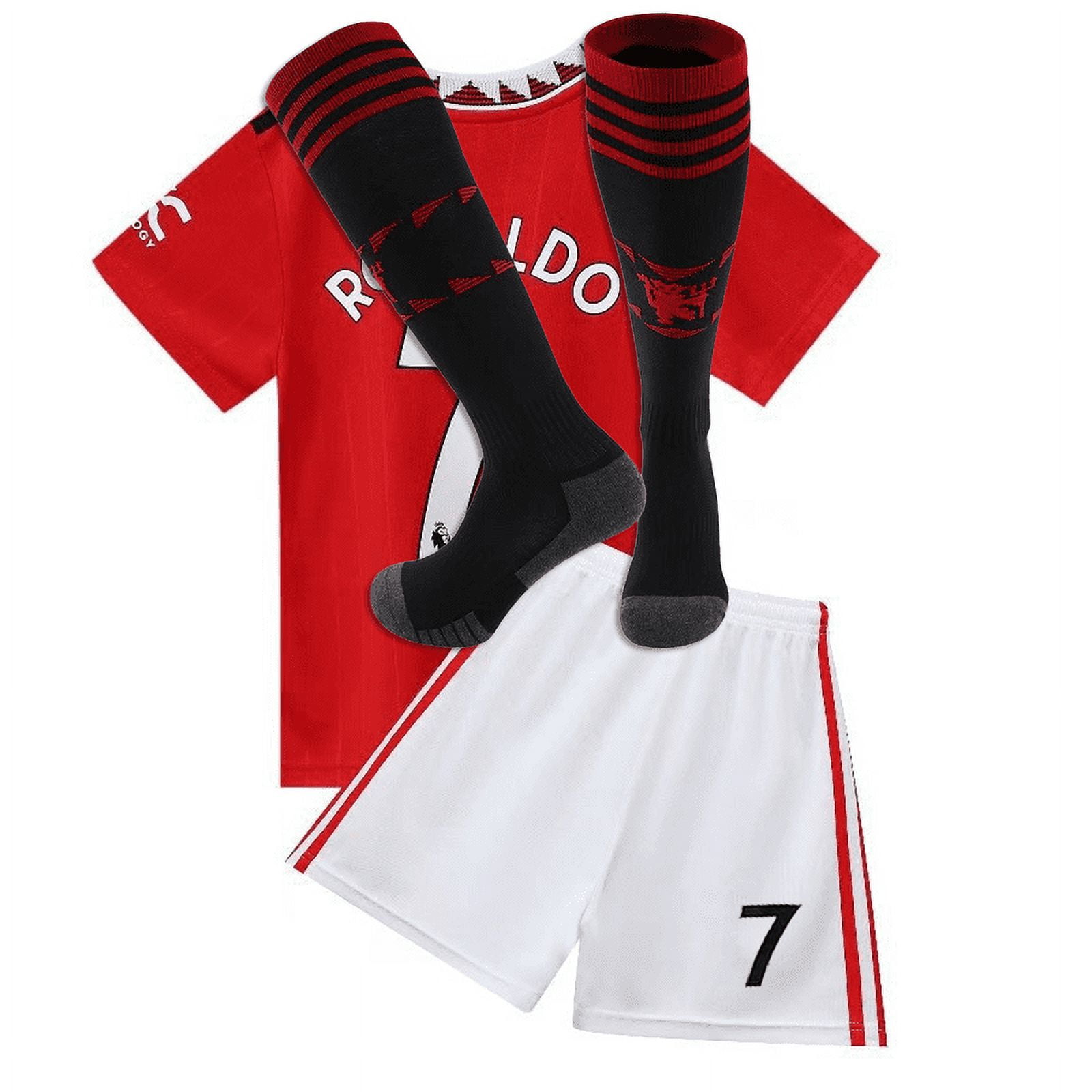 Kids Soccer Jersey for Boys Girls, 3 Piece Set T-shirts Shorts Socks ...