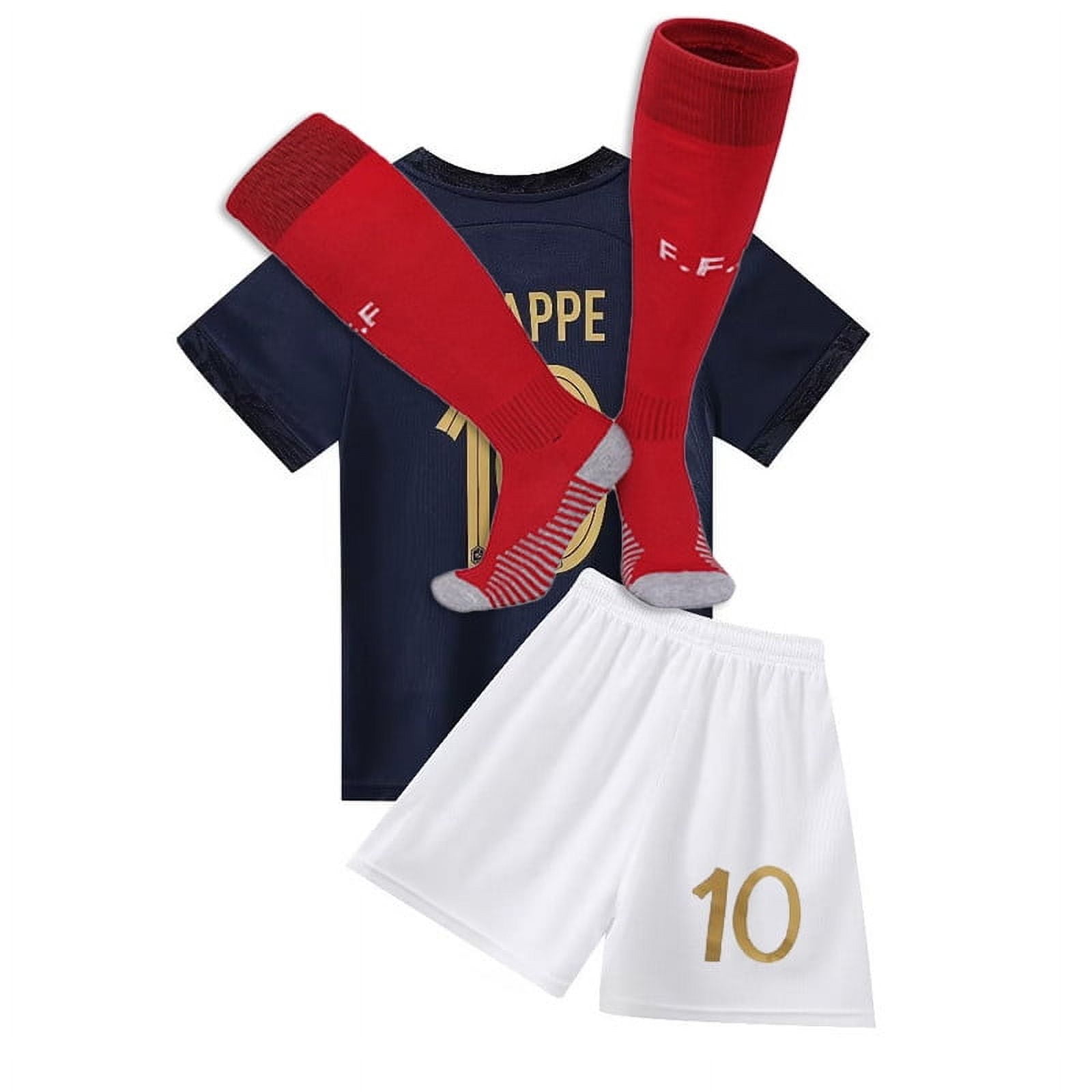 Kids Soccer Jersey for Boys Girls, 3 Piece Set T-shirts Shorts Socks ...