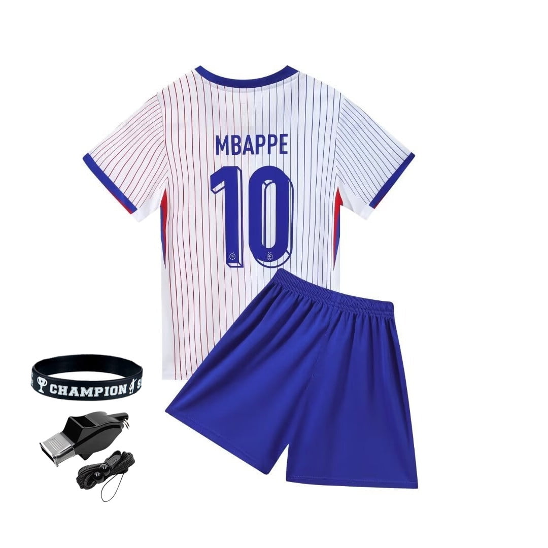 Kids Soccer Jersey EURO2024 Boys Football Uniforms For MBAPPE Fan Shirt ...